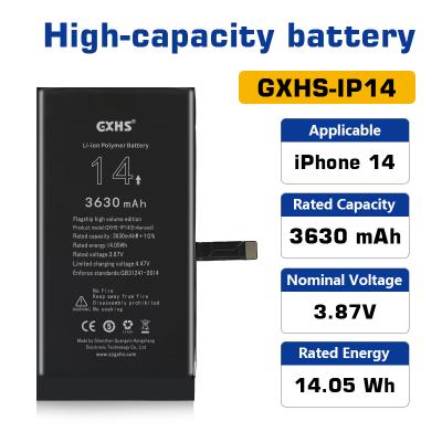 China For iPhone 14 with 3630 mAh capacity battery, certified safety standards, and OEM fit for sale