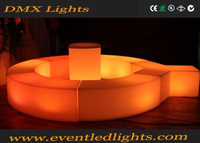 China Plastic Led Outdoor Furniture Illuminated Bench Chairs Remote Control for sale