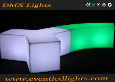 China Long bench Led Light Chair , color changeable led illuminated furniture rechargeable for sale