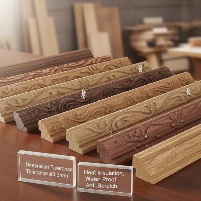 China Dimension Tolerance ±0.3mm Decorative Wooden Mouldings Providing Heat Insulation Water Proof and Anti Scratch Qualities for Woodwork for sale
