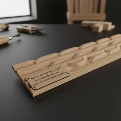 China Made From Sustainable Wood Sources Decorative Wooden Trim Offering Dimension Tolerance ±0.3mm Perfect for Custom Cabinetry and Furniture Detailing for sale