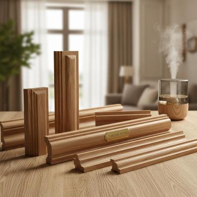 China Residential Decorative Wooden Mouldings Crafted for Interior Decoration Providing Moderate Moistureresistance and Timeless Style for sale