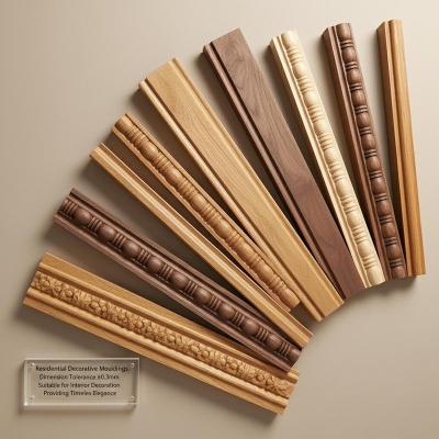 China Residential Decorative Wooden Mouldings Dimension Tolerance ±0.3mm Suitable for Interior Decoration Providing Timeless Elegance for sale
