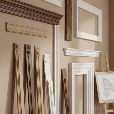China Interior Wall Decoration Decorative Woodwork Moulding Ceiling Trim Door Window Frames Suitable for Various Design Styles for sale