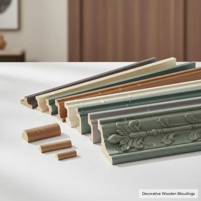 China Width Varies From 1 Inch To 6 Inches Decorative Wooden Mouldings Offering Moderate Moisture Resistance For Interior Decoration for sale