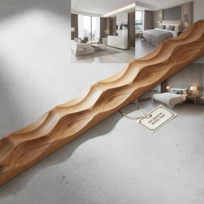 China Wood Light Brown Decorative Wooden Trim Suitable for Residential Commercial and Hospitality Interior Decoration Needs for sale