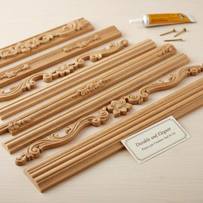 China Light Brown Decorative Wooden Mouldings Perfect for Furniture And So On Installation Method Nailing Or Gluing Durable and Elegant for sale