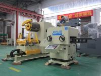 China Material Rack And Leveling Machine , Two In One Coil Feeder Leveling Machine for sale