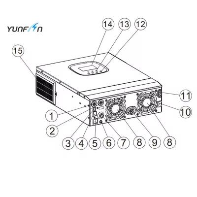 Cina SYP 5K-U 5kw MPPT inverter solare fuori rete singola fase tre fase in vendita