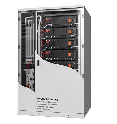 China Liquid Cooled Cabinet 372KWh High Voltage LiFePo4 Battey Storage System Modbus TCP IP67 Protection for sale