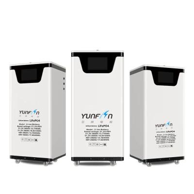 Cina CE Domestico 48V 51.2V 300Ah LFP Batteria Pavimento Immagazzinamento di energia rimovibile Batteria al litio in vendita