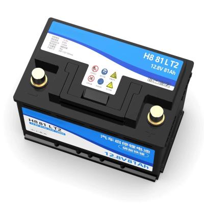 Cina H8 Car Start Stop Battery 12V 81Ah High Rate LiFePo4 Automotive Starting Battery in vendita