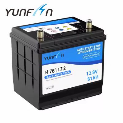 China 12.8V 81Ah Lifepo4 Autobatterie Cca1200A Klasse A Zelle Automobil Start-Stop Batterie Wiederaufladbare Auto Starter Batterie zu verkaufen