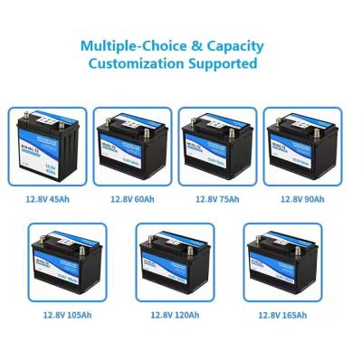 China 12.8V 81Ah Lifepo4 Autobatterie Cca1200A Klasse A Zelle Automobil Start-Stop Batterie Wiederaufladbare Auto Starter Batterie zu verkaufen