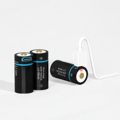 Cina Micro USB Batteria ricaricabile agli ioni di litio 3.6V 700mAh 16340 Batteria agli ioni di litio Cella di allarme Torcia in vendita