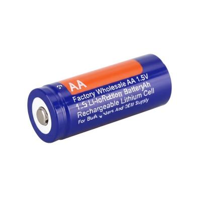 China Factory Wholesale USB AA 1.5V Li-ion Battery 2500mAh Rechargeable Lithium Cell For Bulk Orders And OEM Supply for sale