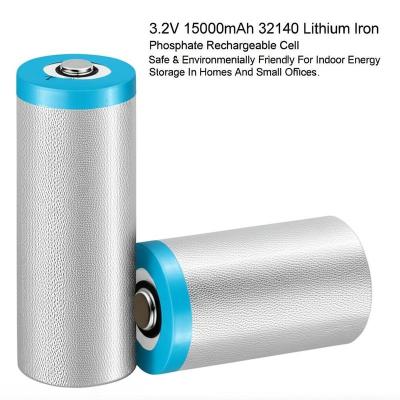 China 3.2V 15000mAh 32140 Lithium Iron Phosphate Rechargeable Cell Safe & Environmentally Friendly For Indoor Energy Storage In Homes And Small Offices for sale