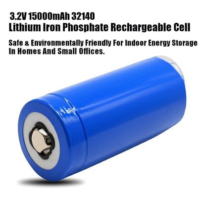 China 3.2V 15000mAh 32140 Lithium Iron Phosphate Rechargeable Cell Safe & Environmentally Friendly For Indoor Energy Storage In Homes And Small Offices for sale