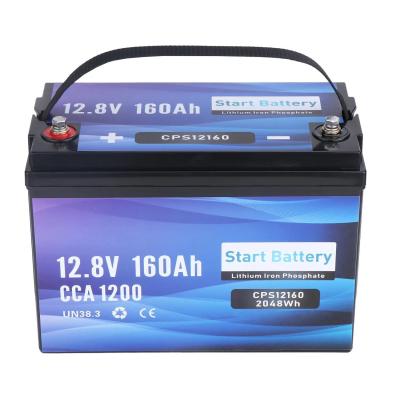 China 12V 160Ah LiFePO4 Battery 1200CCA Bluetooth 2048Wh Mega Capacity Solar And Deep Cycle Lithium Battery For Off-Grid Marine And Backup Systems for sale
