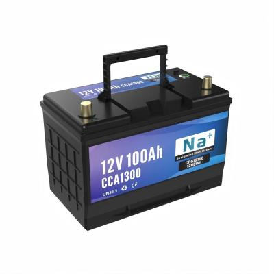 China 12V 100Ah Sodium Ion Battery 1300CCA Bluetooth Ultra High Power Lithium Battery For Heavy Duty Diesel Marine And Industrial Applications for sale