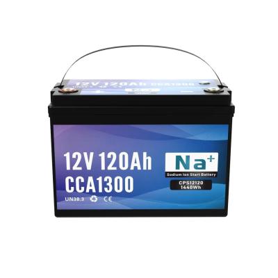 China 12V 120Ah Sodium Ion Battery 1300CCA Bluetooth Massive Capacity Lithium Battery For Heavy Duty Truck Marine And Industrial Power Systems for sale