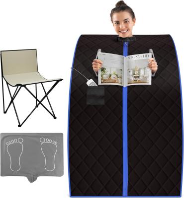 China OEM ODM Factory Direct Portable Negative Ion Sauna with Tourmaline Stones Wholesale Far Infrared Heating Detox Spa with 6 Carbon Fiber Panels for sale