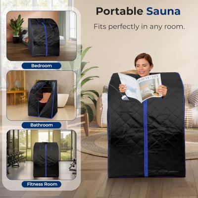 China OEM ODM Factory Direct Portable Sauna with Tourmaline Stones – Wholesale Carbon Ceramic Heating Home Detox Spa with Foldable Chair for sale