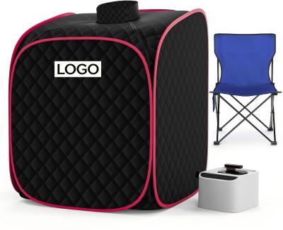 China OEM ODM Factory Direct Portable Sauna With Ceramic Heater Wholesale Home Detox Spa With PU Leather Cover And Foldable Chair for sale