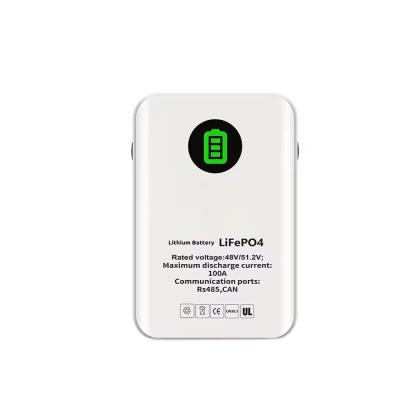 China Wall-Mount LiFePO4 Battery 5.12kWh Solar Storage Battery with Smart BMS for Home Backup and Off-Grid Living for sale
