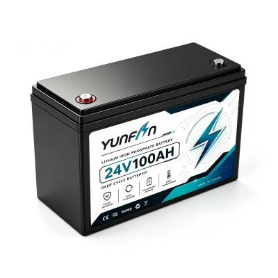 China YF24V100Ah-LAS 25.6V 100Ah LiFePO4 Battery 2560Wh IP55 ABS+PC Shell Drop-in Replacement For 24V Lead Acid UPS Off-Grid Solar Storage Battery for sale