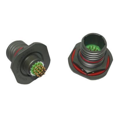China D38999/24wb35PCB D38999 Series Jam Nut Receptacle Cable Connector on Board for sale