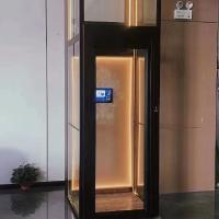 China Stainless-Steel Hydraulic Home Elevator – 5 Stops, Microprocessor Controlled for sale