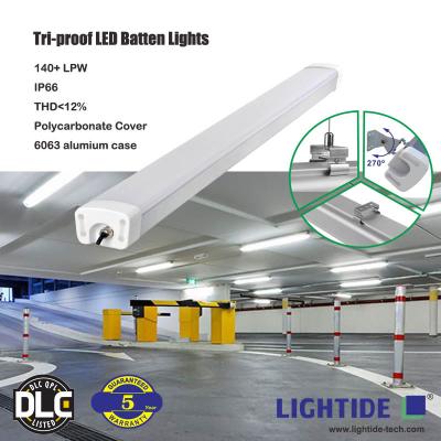 China IP66 Tri-proof LED Batten Lights, 100-277vac, 60W, 150 LPW, 120CM, DLC/CE qualified, 5-yrs warranty for sale