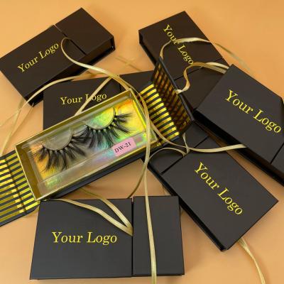 Cina Wholesale Private Label OEM Logo Handmade Custom Fake Mink Eyelashes Light in vendita
