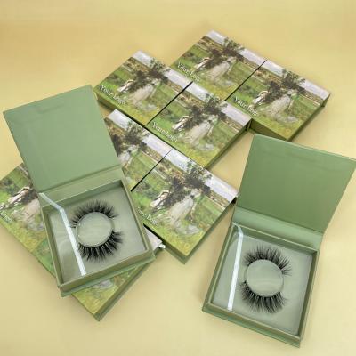 Cina Private Wholesale Handmade Fake Mink Strip Eyelashes Logo Style 25mm Light Weight 100% New in vendita