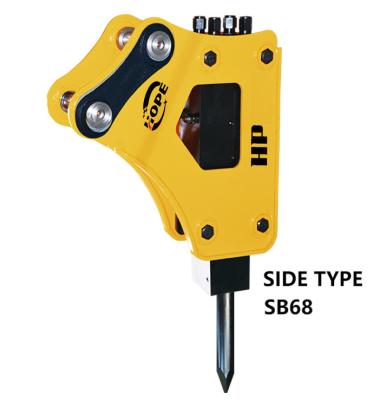 China Applicable Side Type Rock Excavator Hydraulic Breaker Alloy Steel 4-6 Ton68 for sale