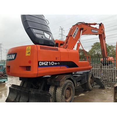 Китай 2020 Использованные экскаваторы Doosan DH210W-7 Колесные экскаваторы из Кореи Оригинальный двигатель Doosan продается