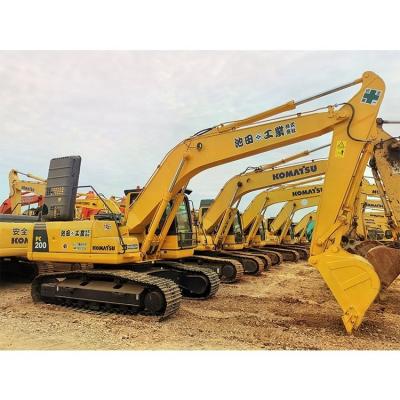 Китай 20 тонн Использованный экскаватор Komatsu Pc200-эксплуатационный экскаватор 2001-4000 часов продается
