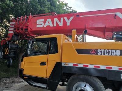Cina A prezzi accessibili SANY 75 tonnellate STC750 Used Hydraulic Mobile Truck Crane con motore originale in vendita