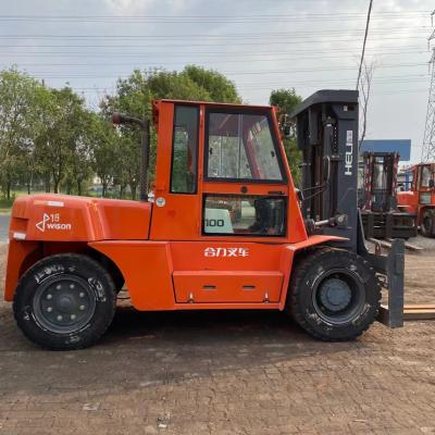 Cina 10 tonnellate di carrelli elevatori diesel HELI K100 con forchetta laterale in vendita