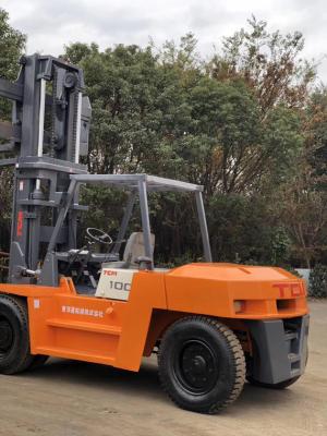 Cina FD100 TCM carrello elevatore di 10 tonnellate in buone condizioni con motore diesel e larghezza di forcella di routine in vendita