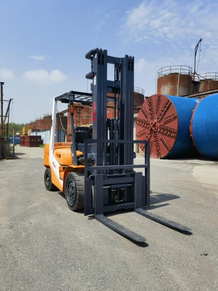 Quality Powerful TCM FD30T6 3 Ton Forklift with Triple Fork and Side Shift Used in for sale