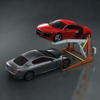 China Mini Tilting Two Post Simple Parking Lift Double Stack Parking System for sale