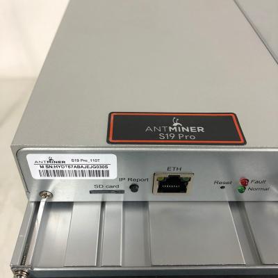 Chine mineur Machine Bitmain Antminer S19Pro 110TH de 3250W Bitcoin à vendre