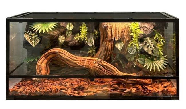 Detailed close-up of simulated rock panel texture