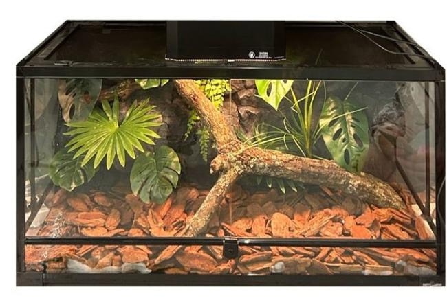 Custom habitat design with multiple rock panels