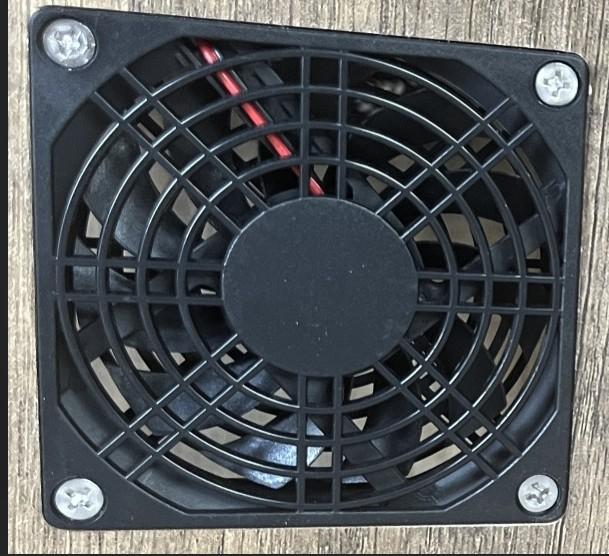 Detail shot of ventilation fan and waterproof switches