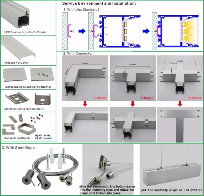 Factory Price led aluminum profile light fixture of ceiling wholesale led light bar extrusion from china