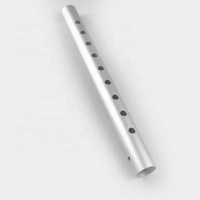 China Matte Silver Anodized Aluminium Round Tube Drilling Aluminum Pipe for sale