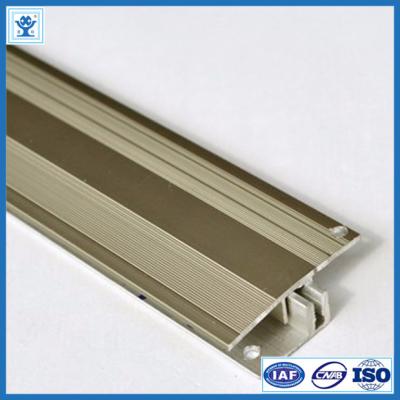 China Gold and Champage Anodized Color Aluminum Extrusion Profiles for Flooring Thicknesses 7-17,5 mm for sale